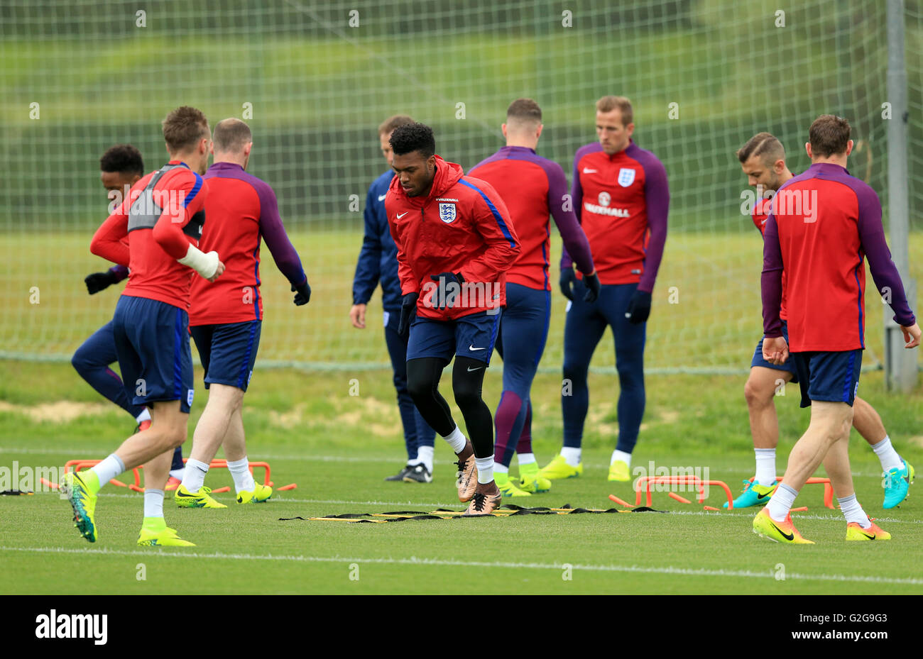 England's Daniel Sturridge during a training session at Watford FC's ...