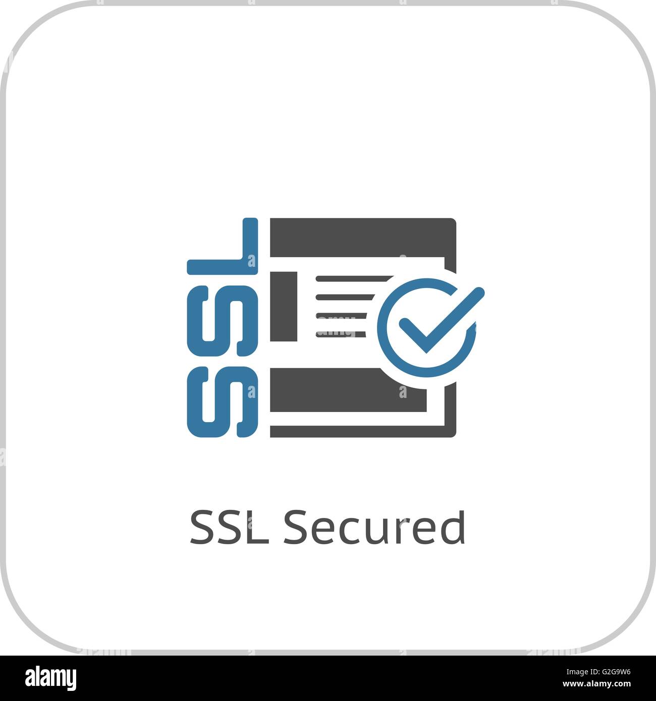 SSL Secured Icon. Flat Design Stock Vector Image & Art - Alamy