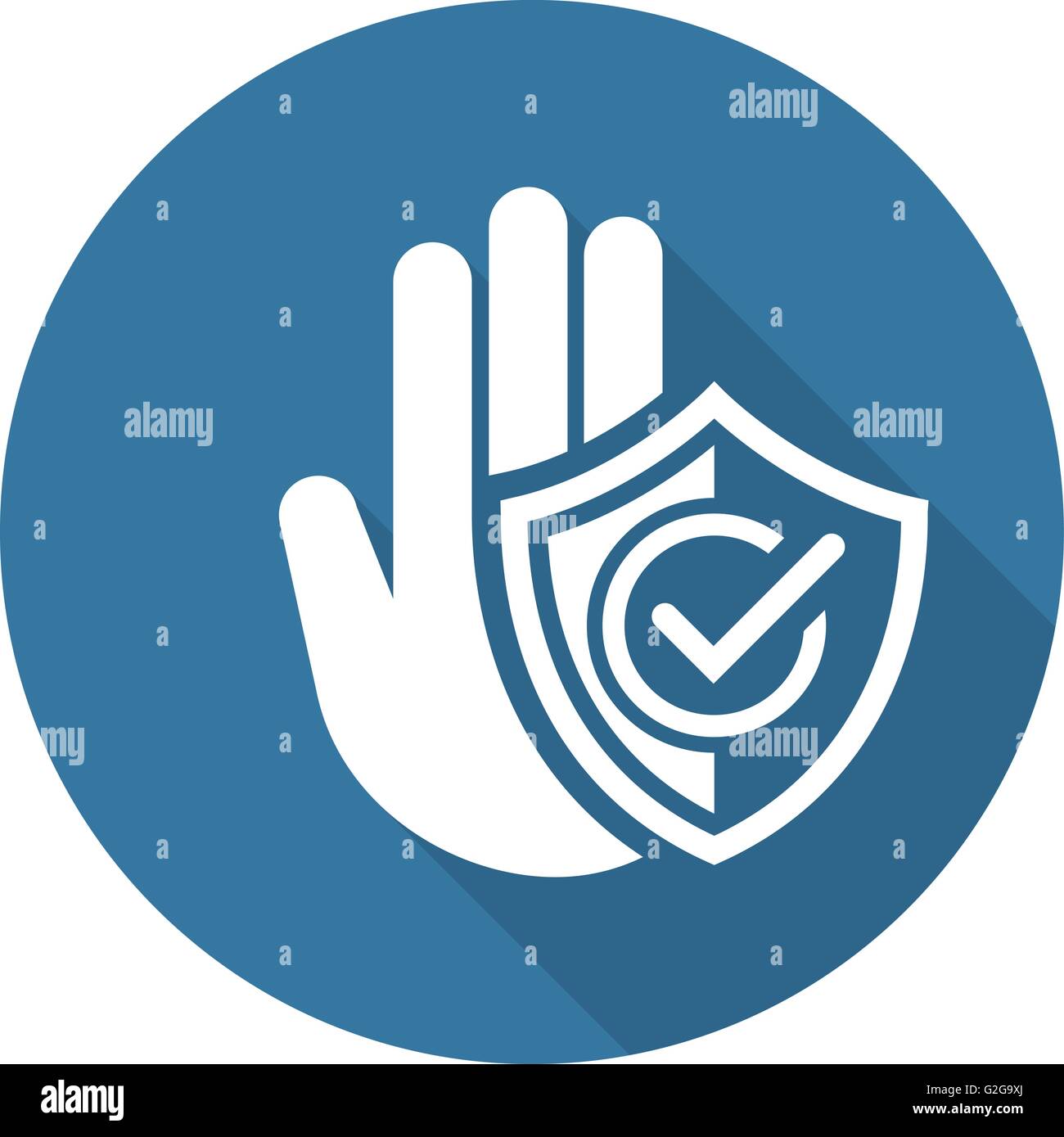 Secured Area Icon. Flat Design Stock Vector Image & Art - Alamy