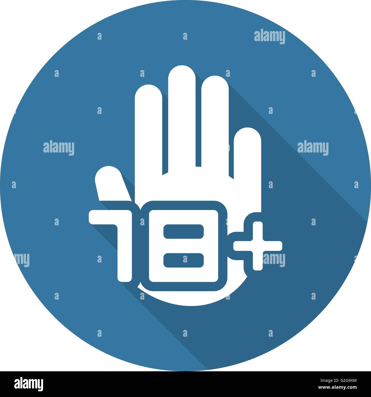 Age Limit Icon. Flat Design Stock Vector Image & Art - Alamy