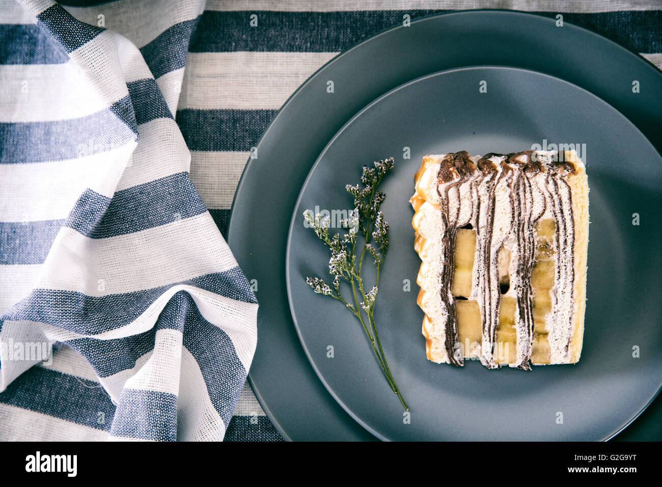 Banana Banoffee cake Stock Photo - Alamy