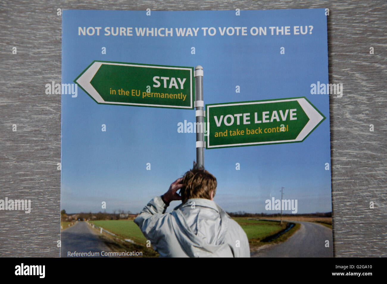 Vote Leave campaign leaflet for next month's EU Referendum Stock Photo ...