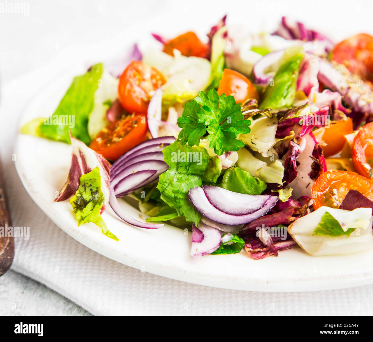 Closeup salad fresh vegetables hi-res stock photography and images - Alamy