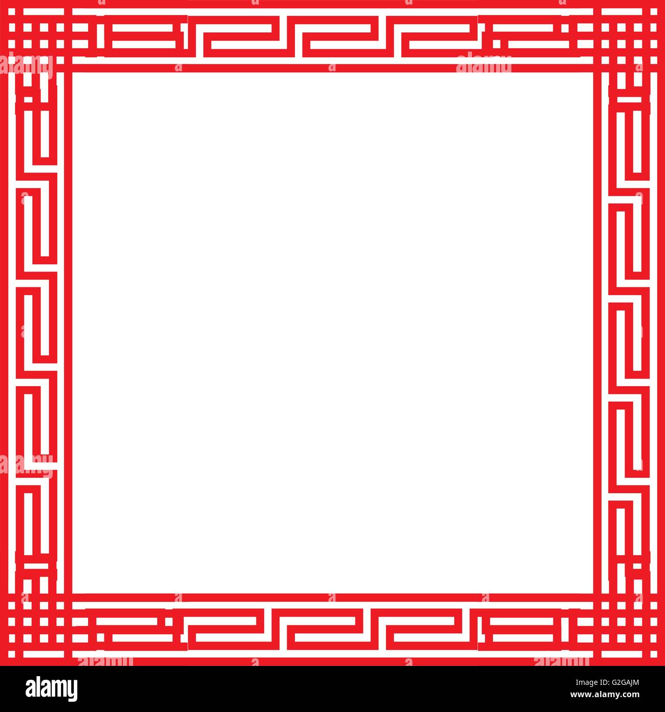 Classic Chinese red square frame, vector Stock Vector Image & Art - Alamy