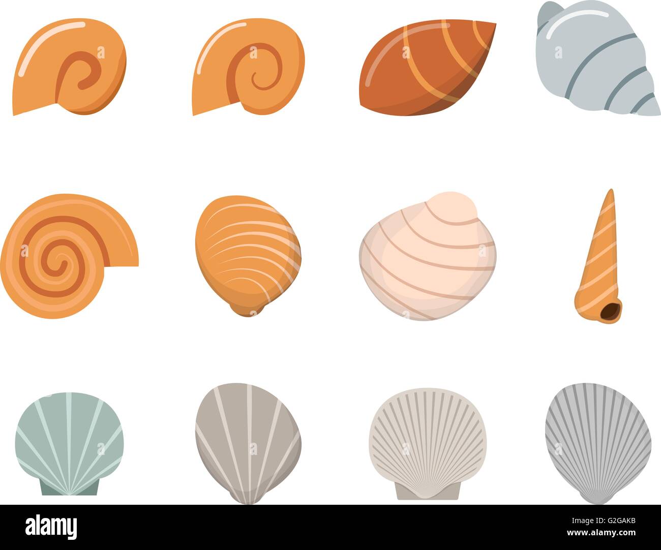 Shell icon in cartoon style hi-res stock photography and images - Alamy