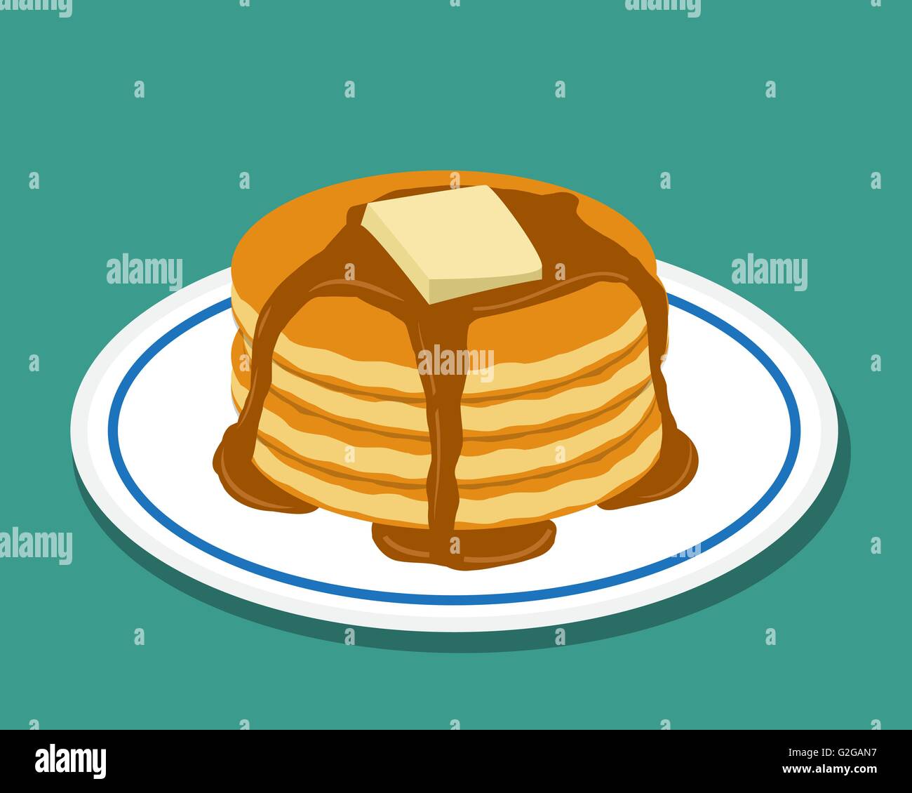 Pancake pan illustration vector Stock Vector Images - Alamy