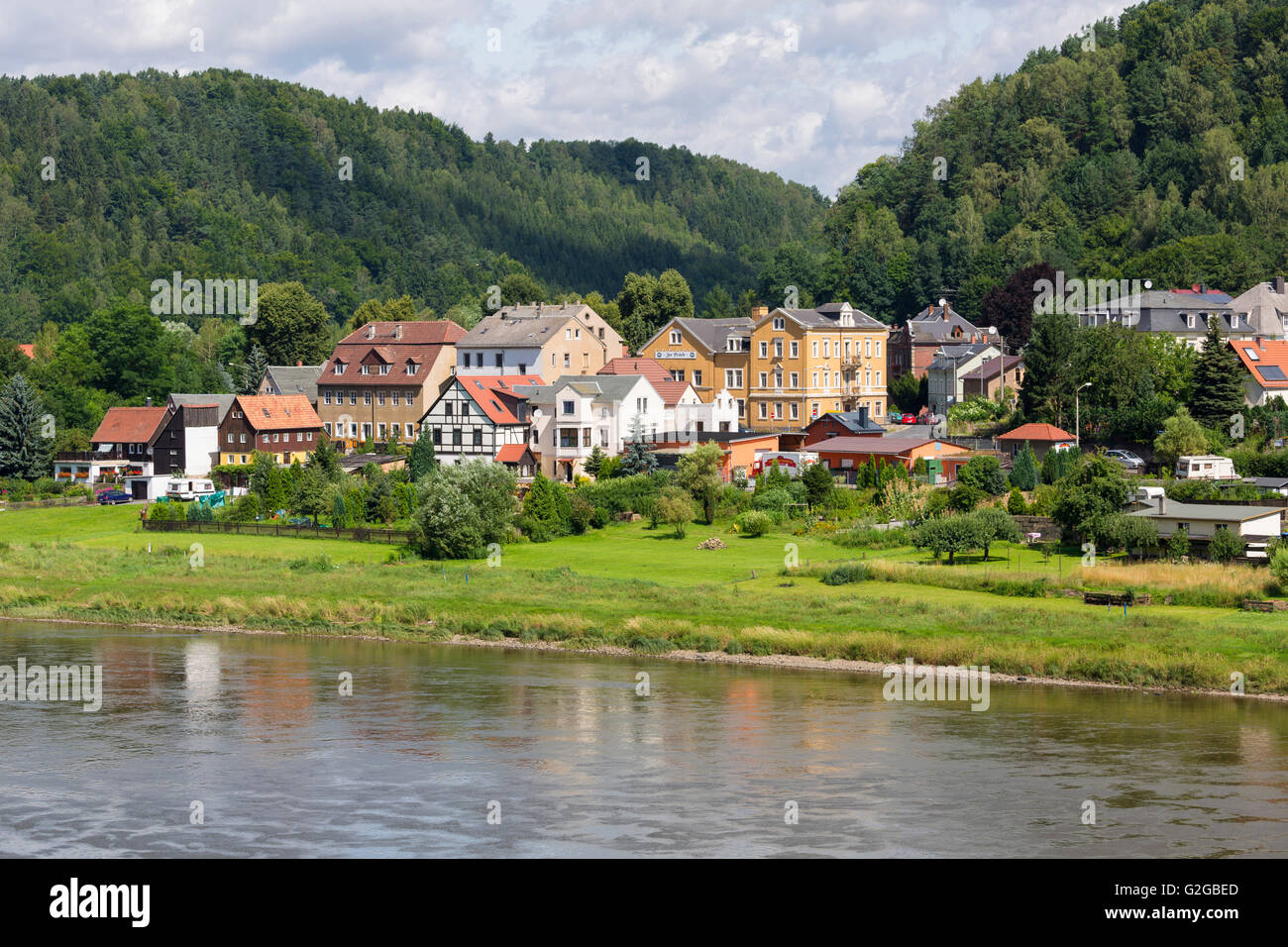 View of bad schandau on the elbe hi-res stock photography and images ...