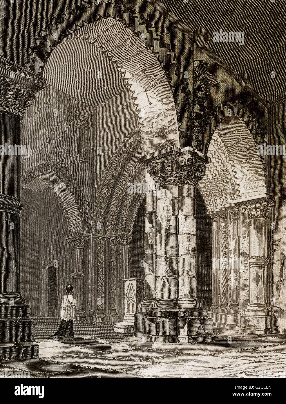 Anglo saxon building interior hi-res stock photography and images - Alamy