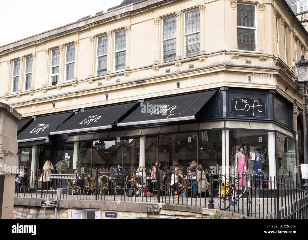 Bath a Georgian city in somerset England UK The Loft Cafe Stock Photo ...