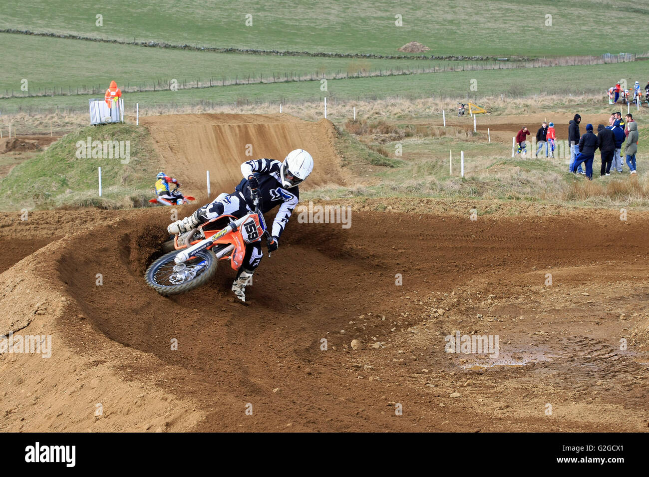 Motocross racing at Rhynie Motocross track, Rhynie Scotland Stock Photo ...