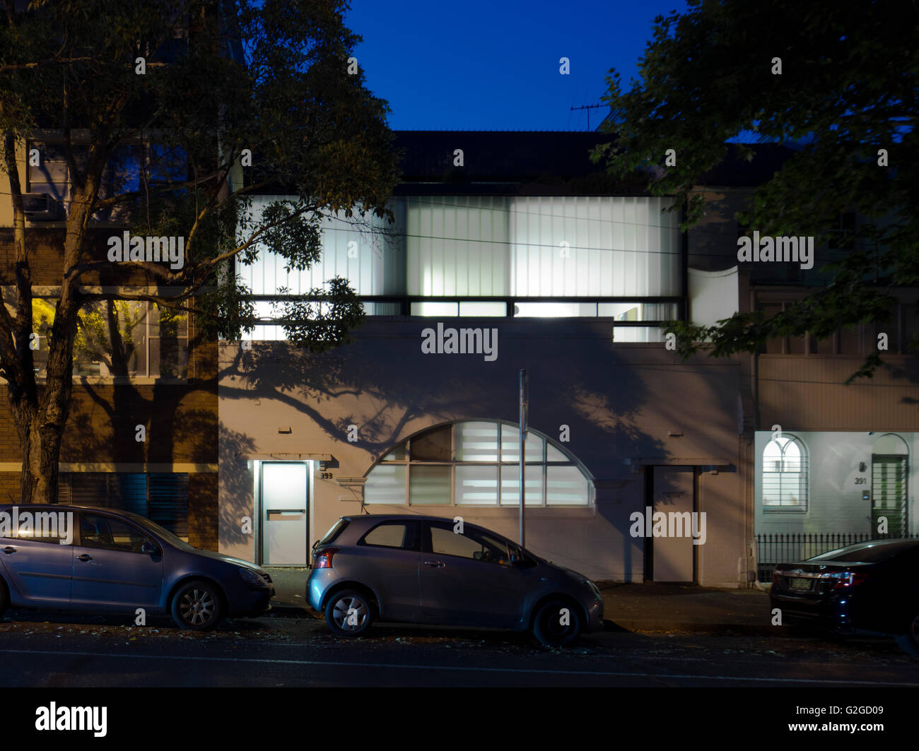 Modern house night front elevation hi-res stock photography and images ...