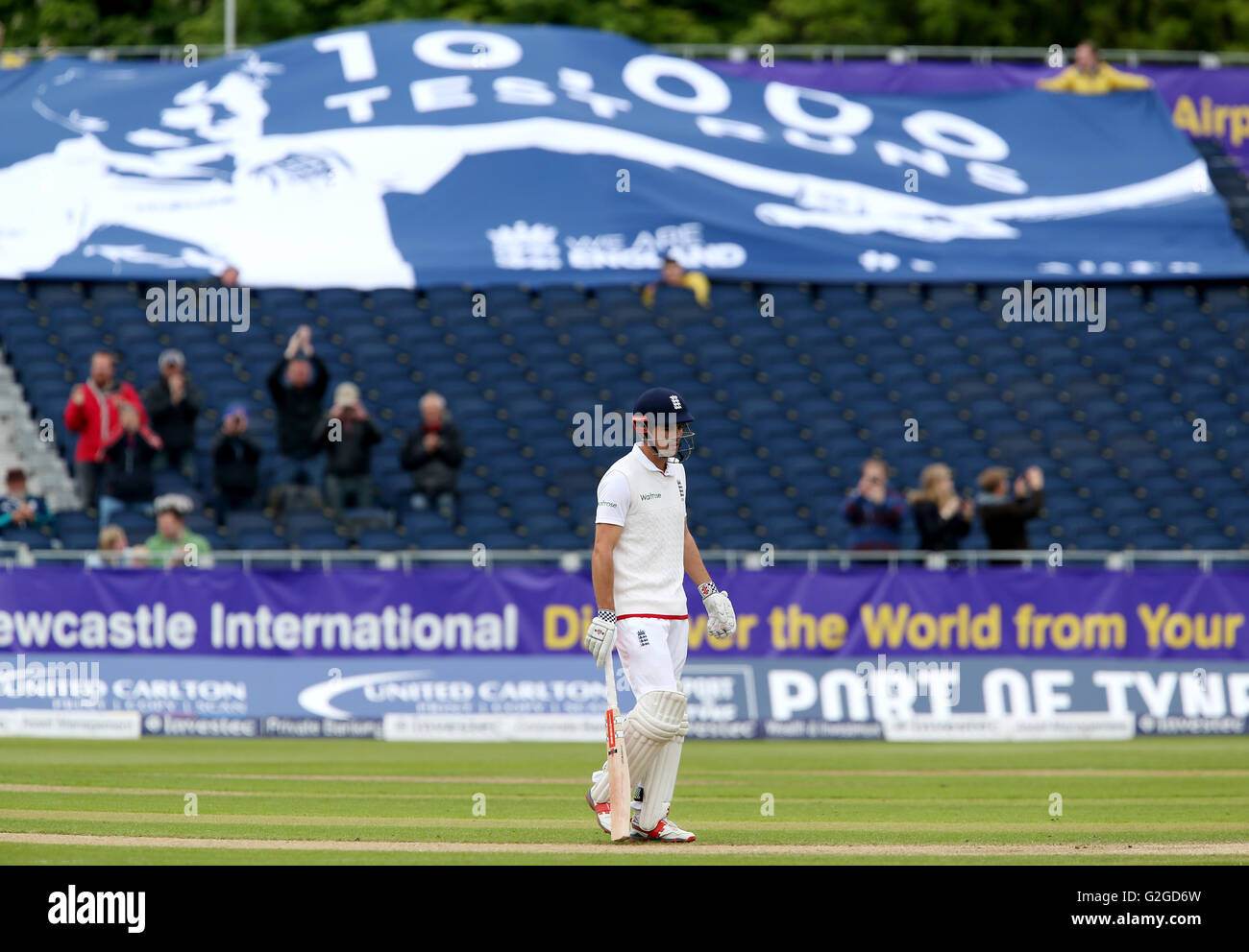 England's Alastair Cook after scoring 10,000 test runs during day four ...
