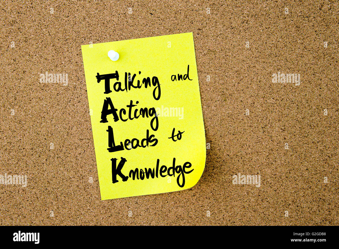 Business Acronym TALK Talking and Acting Leads To Knowledge written on ...