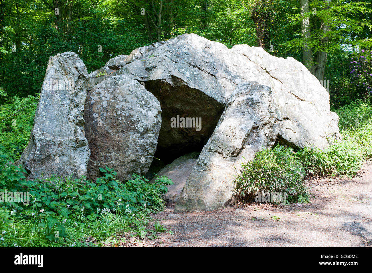 Stone dolmen in deerpark , Dublin, Ireland Stock Photo - Alamy