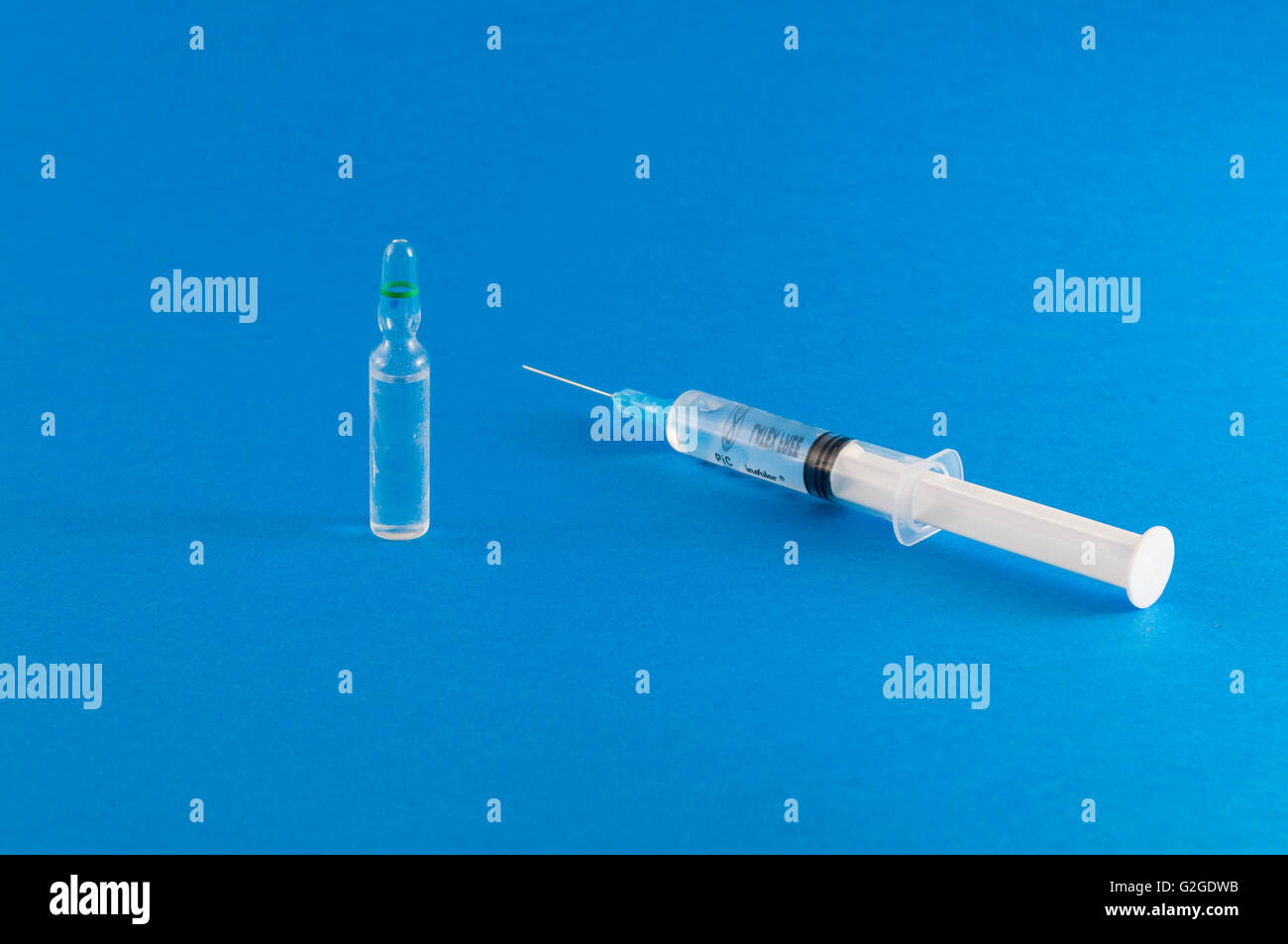 Closeup of medical tools and drugs on colored background Stock Photo ...