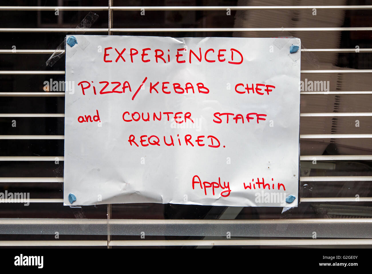 Staff wanted sign hi-res stock photography and images - Alamy