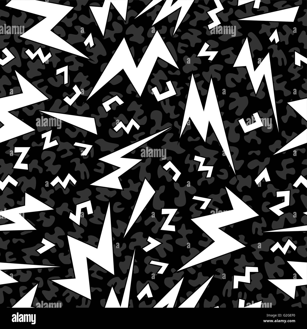 Retro Pattern Black And White