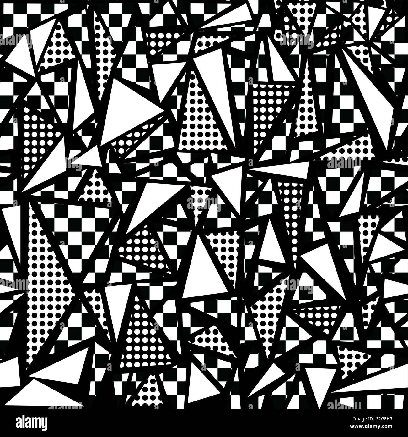 Black and white triangle pattern hi-res stock photography and images ...