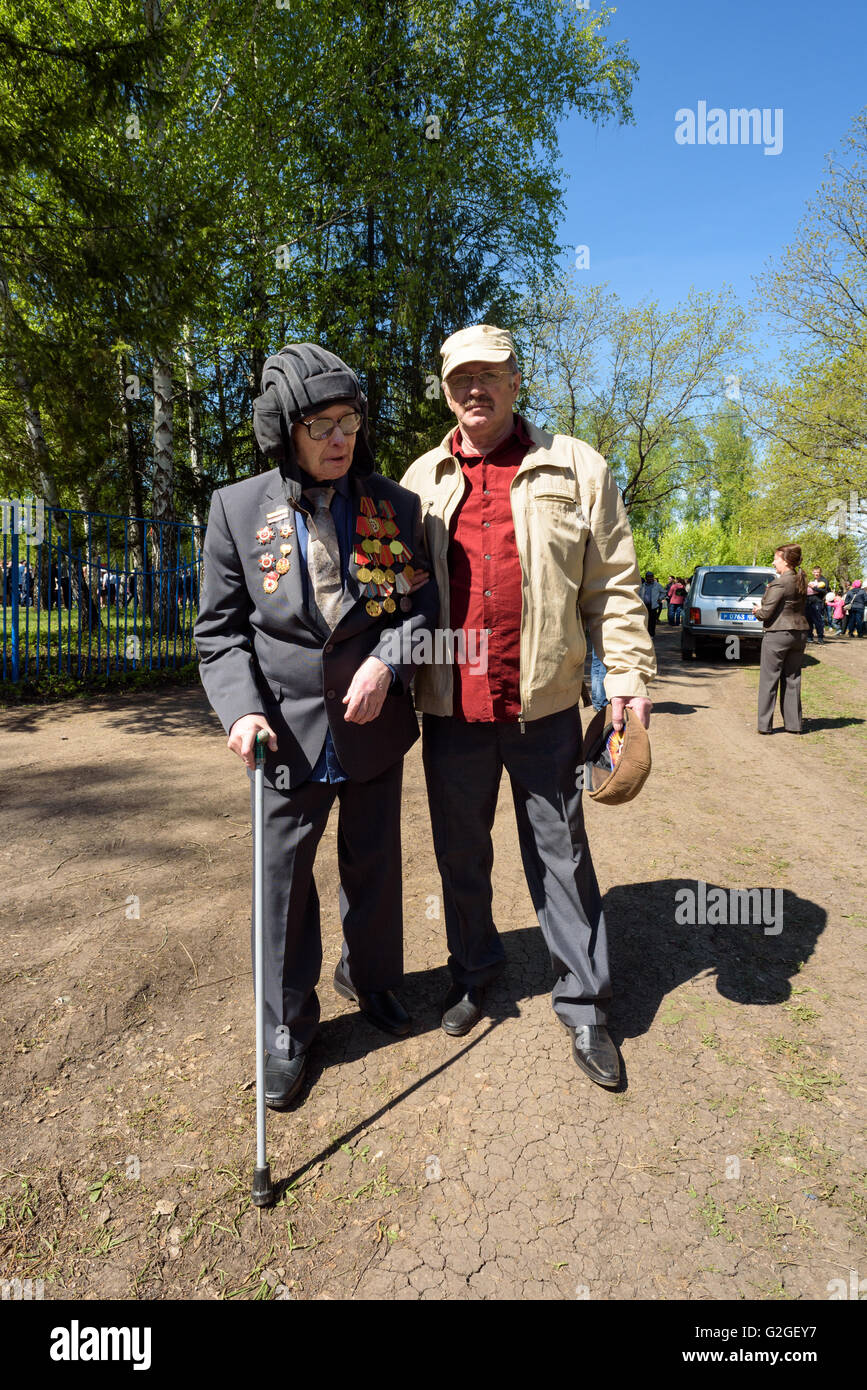 Old World War II Veteran and his father at the May the 9th Victory Day ...