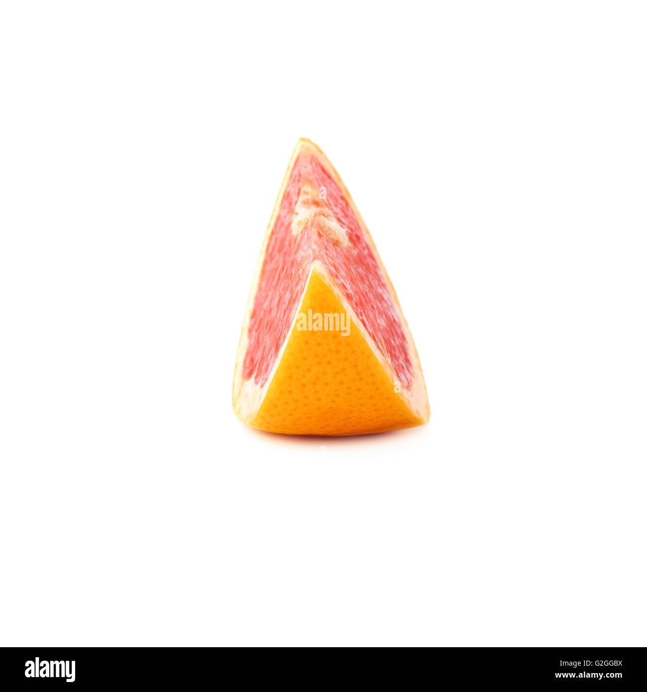 Slice section of grapefruit isolated over the white background Stock ...