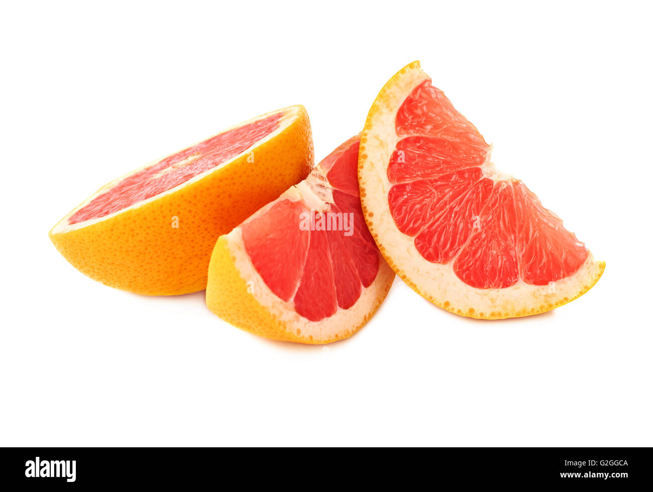 Served grapefruit composition isolated over the white background Stock ...