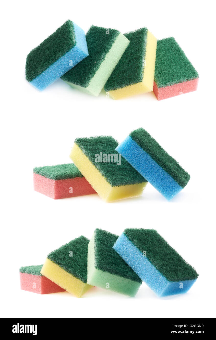 Pile of colorful kitchen sponges Stock Photo - Alamy