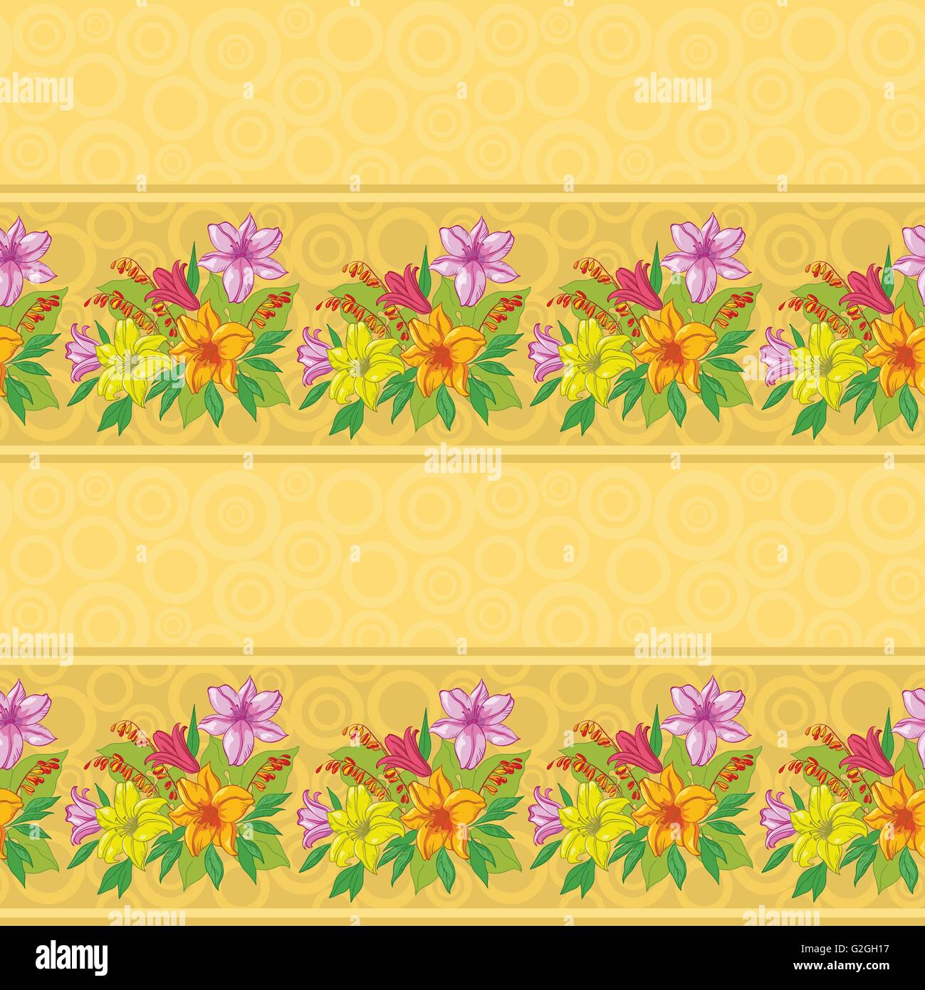 Flower seamless wallpaper Stock Vector Images - Alamy