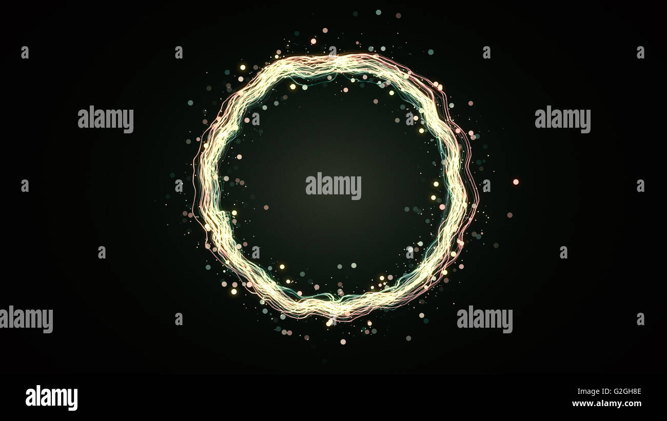 glowing particle ring, abstract background Stock Photo - Alamy