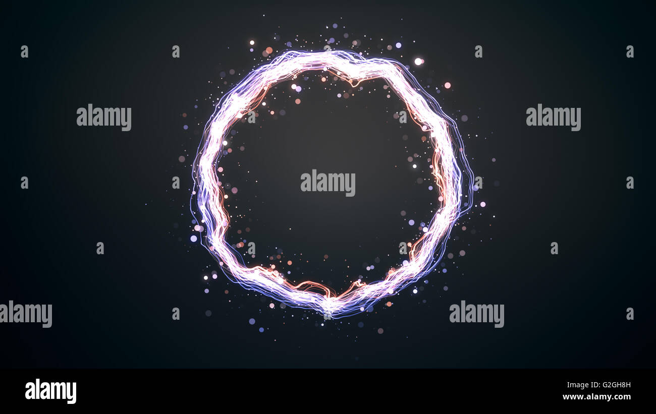 glowing particle ring, abstract background Stock Photo - Alamy