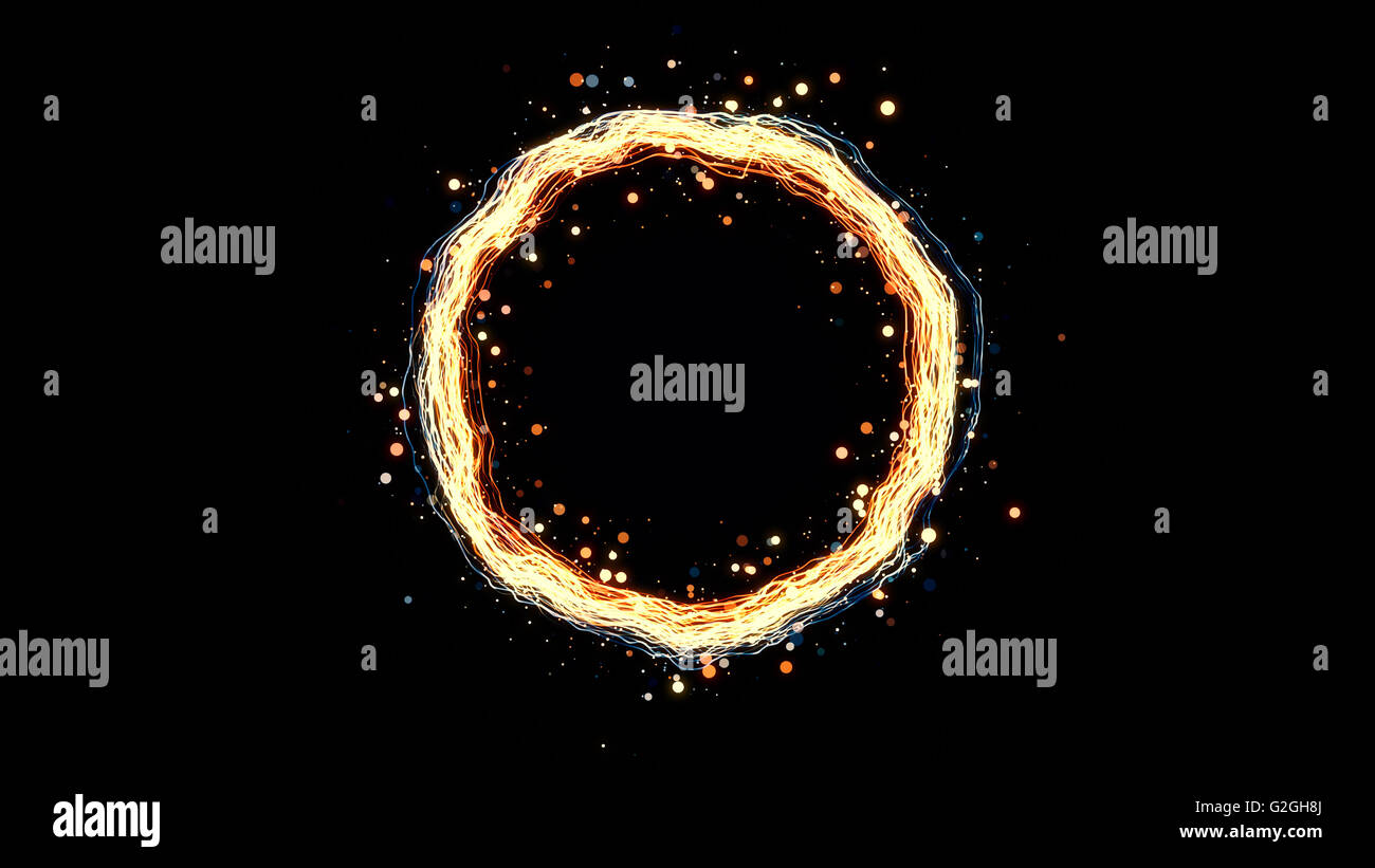 glowing particle ring, abstract background Stock Photo - Alamy