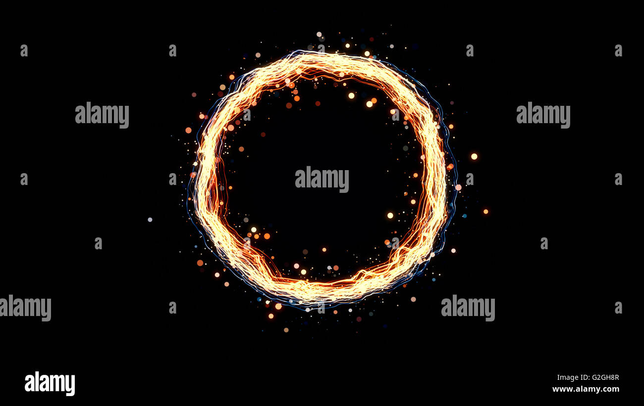 glowing particle ring, abstract background Stock Photo - Alamy
