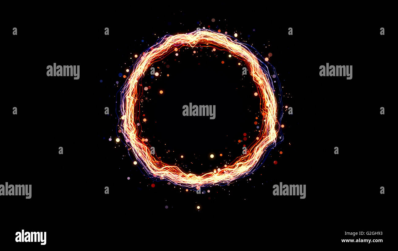 glowing particle ring, abstract background Stock Photo - Alamy