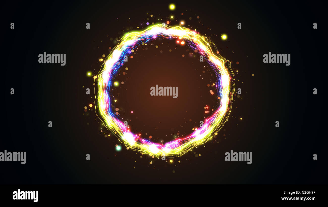 glowing particle ring, abstract background Stock Photo - Alamy