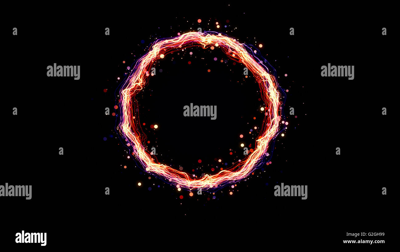 glowing particle ring, abstract background Stock Photo - Alamy