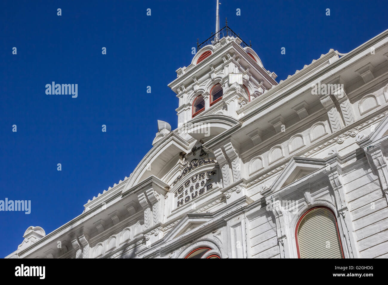 Historic courthouse at main street Bridgeport, California, USA Stock ...