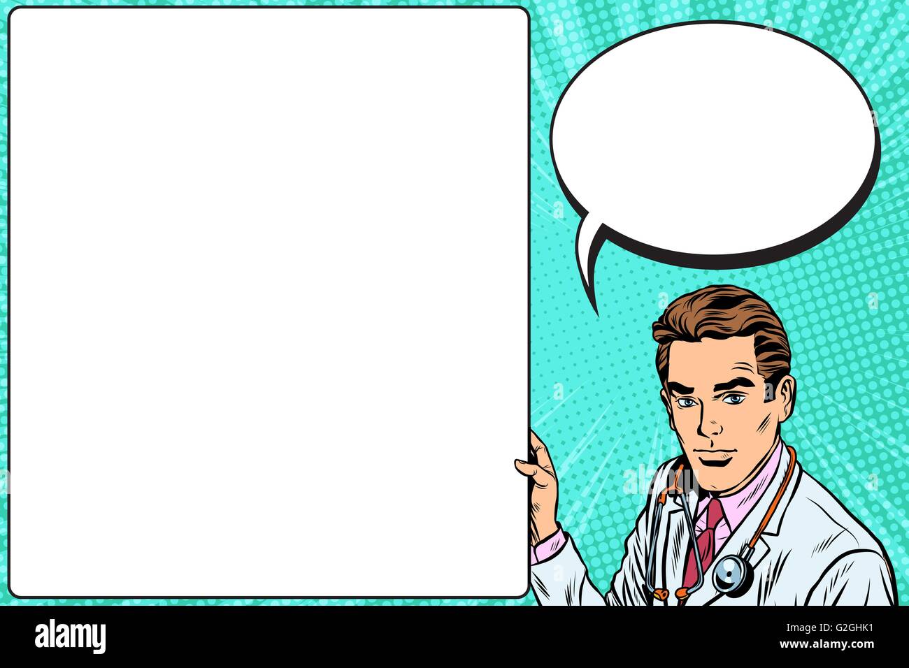 Doctor announcement poster medicine health Stock Vector Image & Art - Alamy