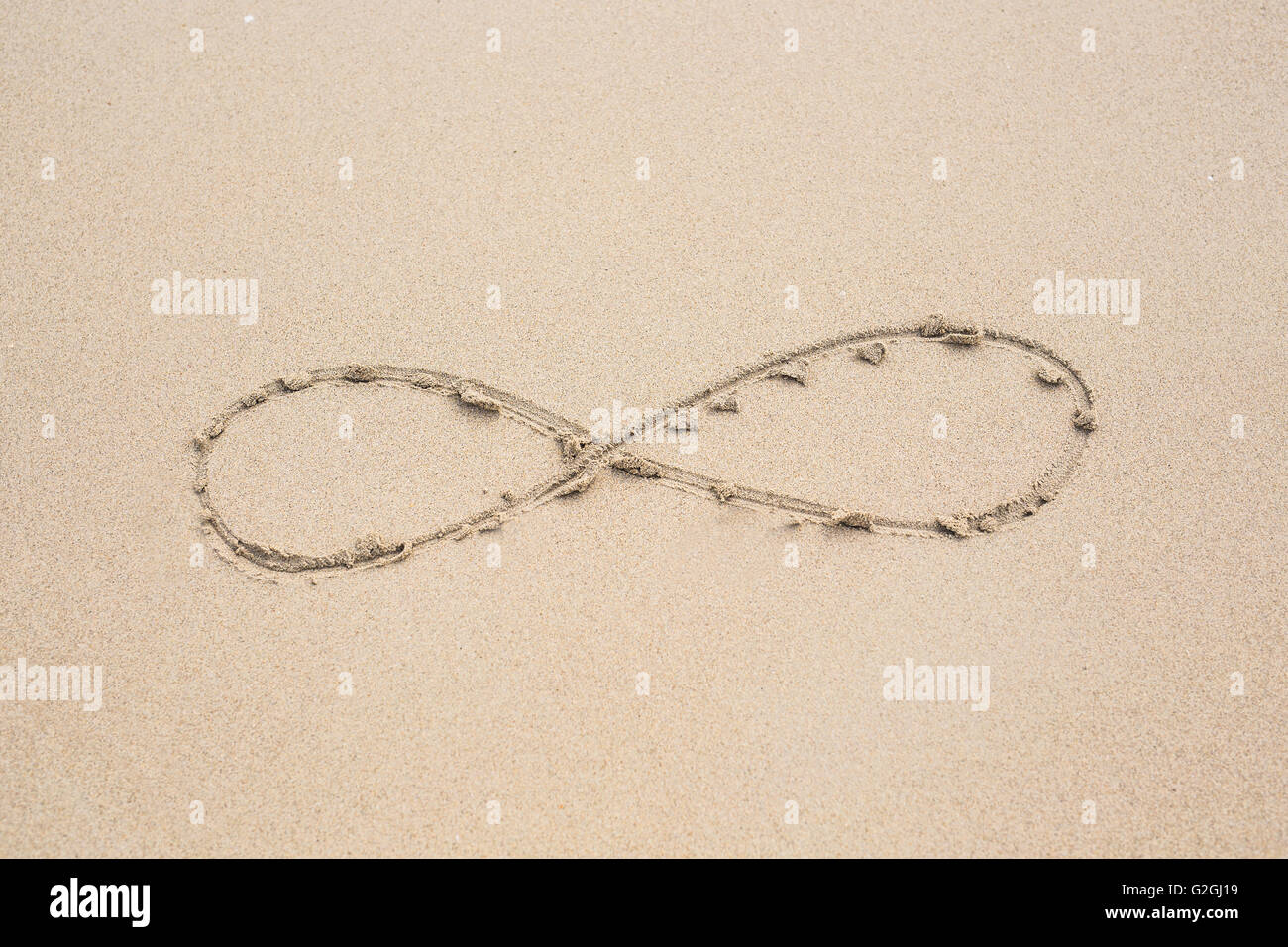 Infinity symbol sand hi-res stock photography and images - Alamy