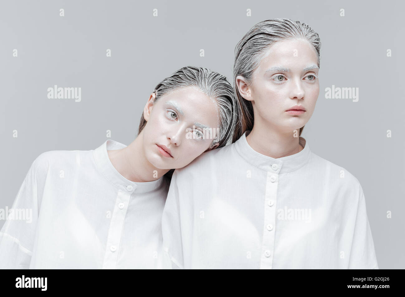 Two women in shirts hi-res stock photography and images - Alamy