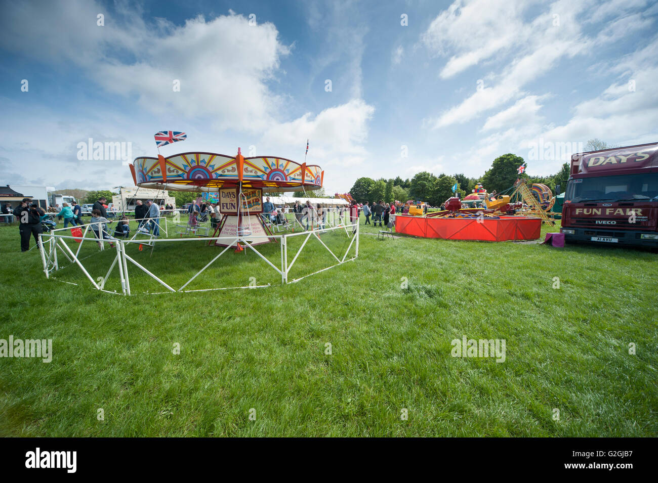 Amusement park attractions carnival kids carousel hi-res stock ...