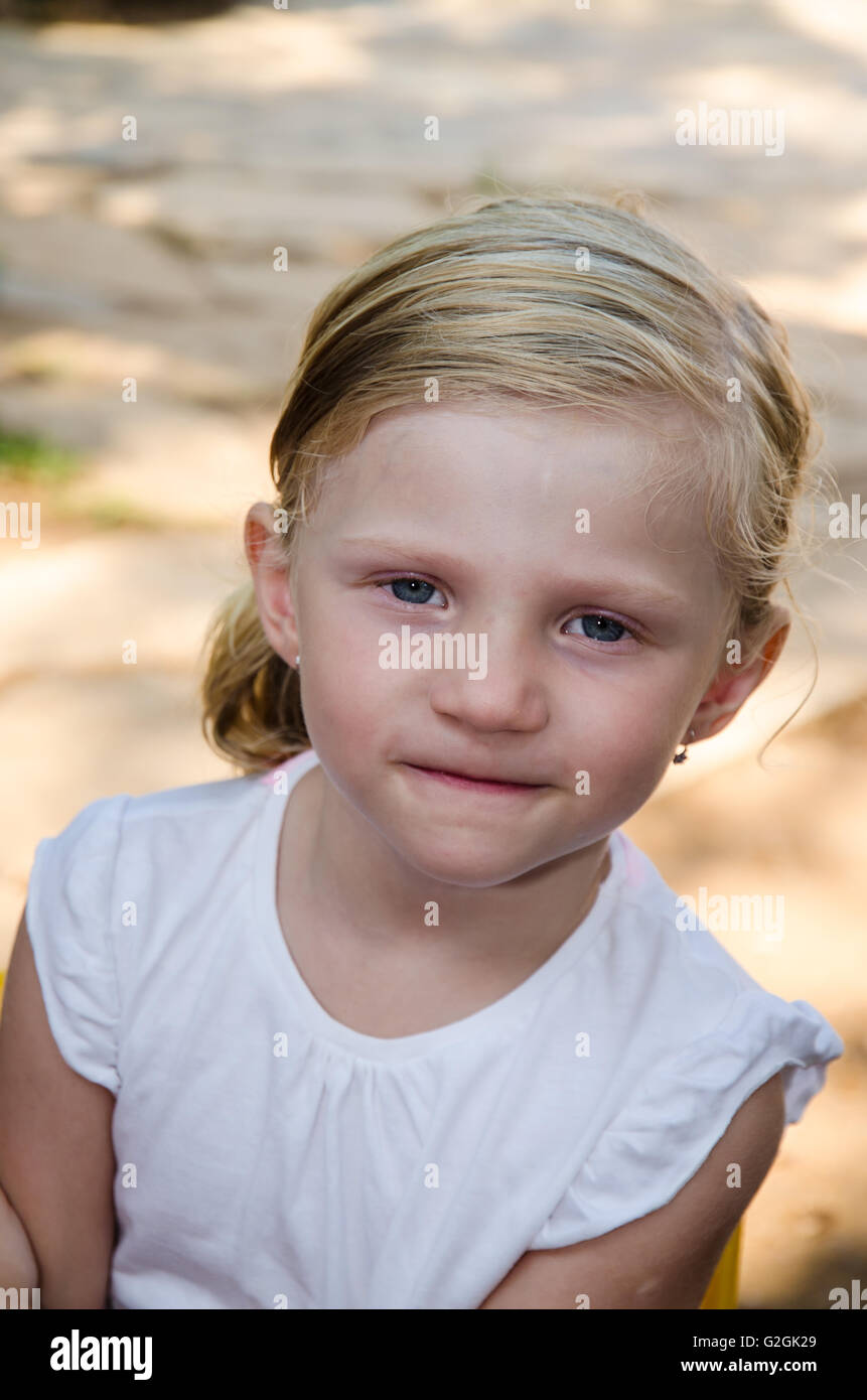 beautiful blond girl smiling image Stock Photo - Alamy