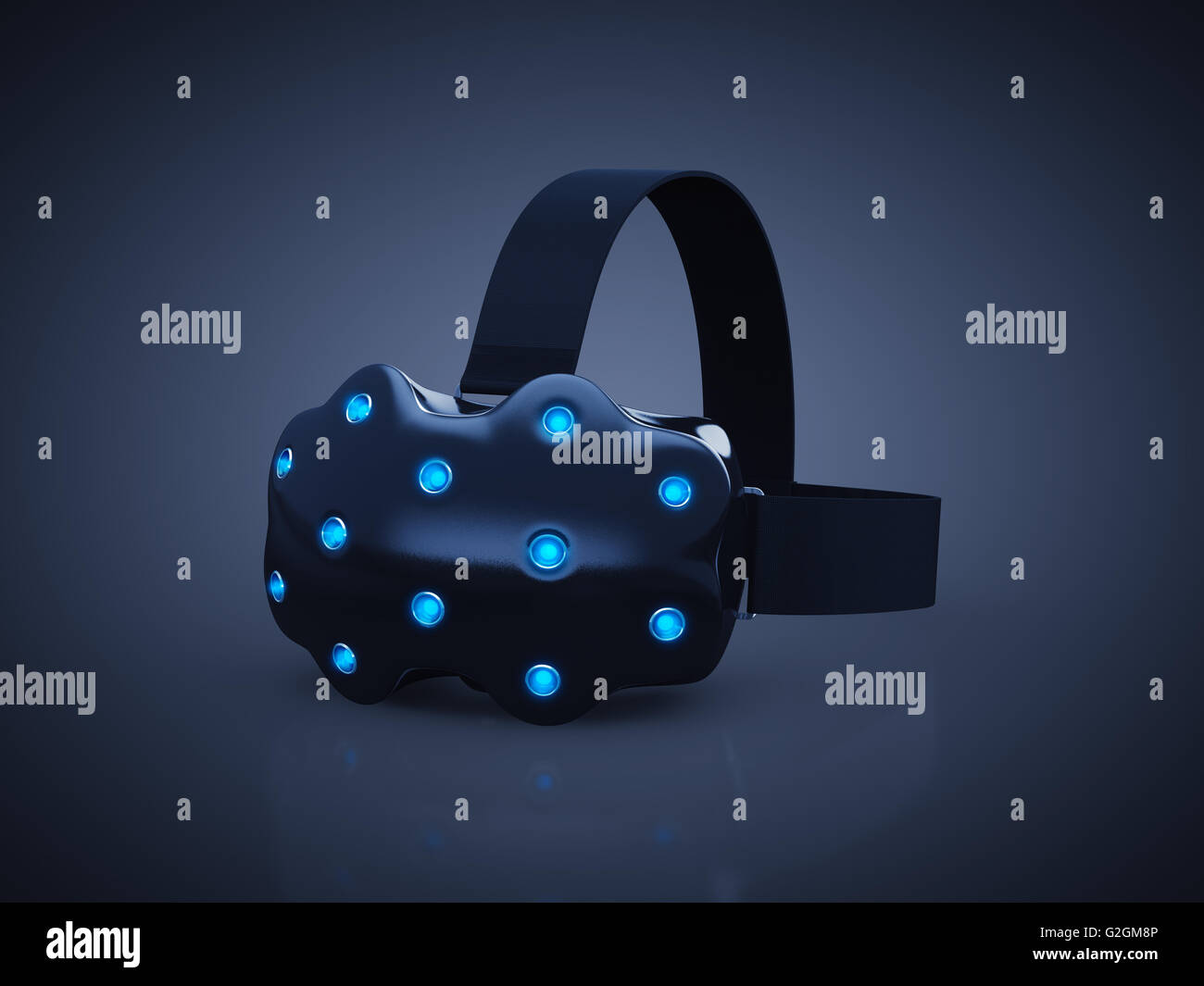 Head-mounted display,VR headset on dark background , Virtual reality ...