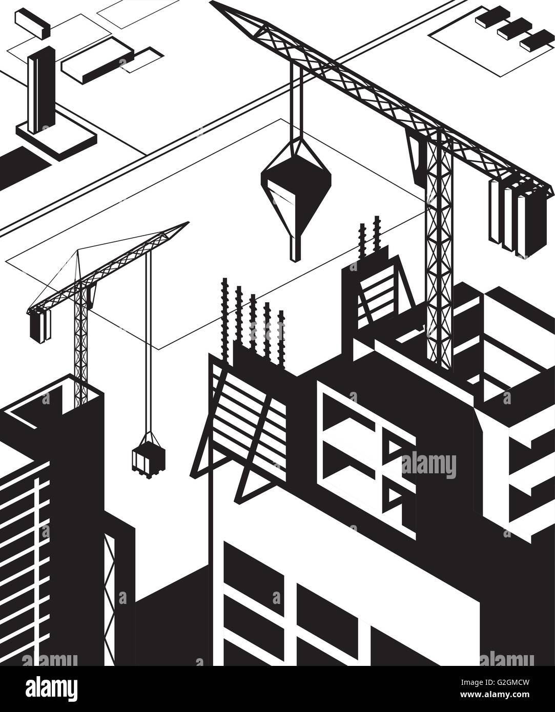 Construction high rise buildings industry Stock Vector Images - Alamy
