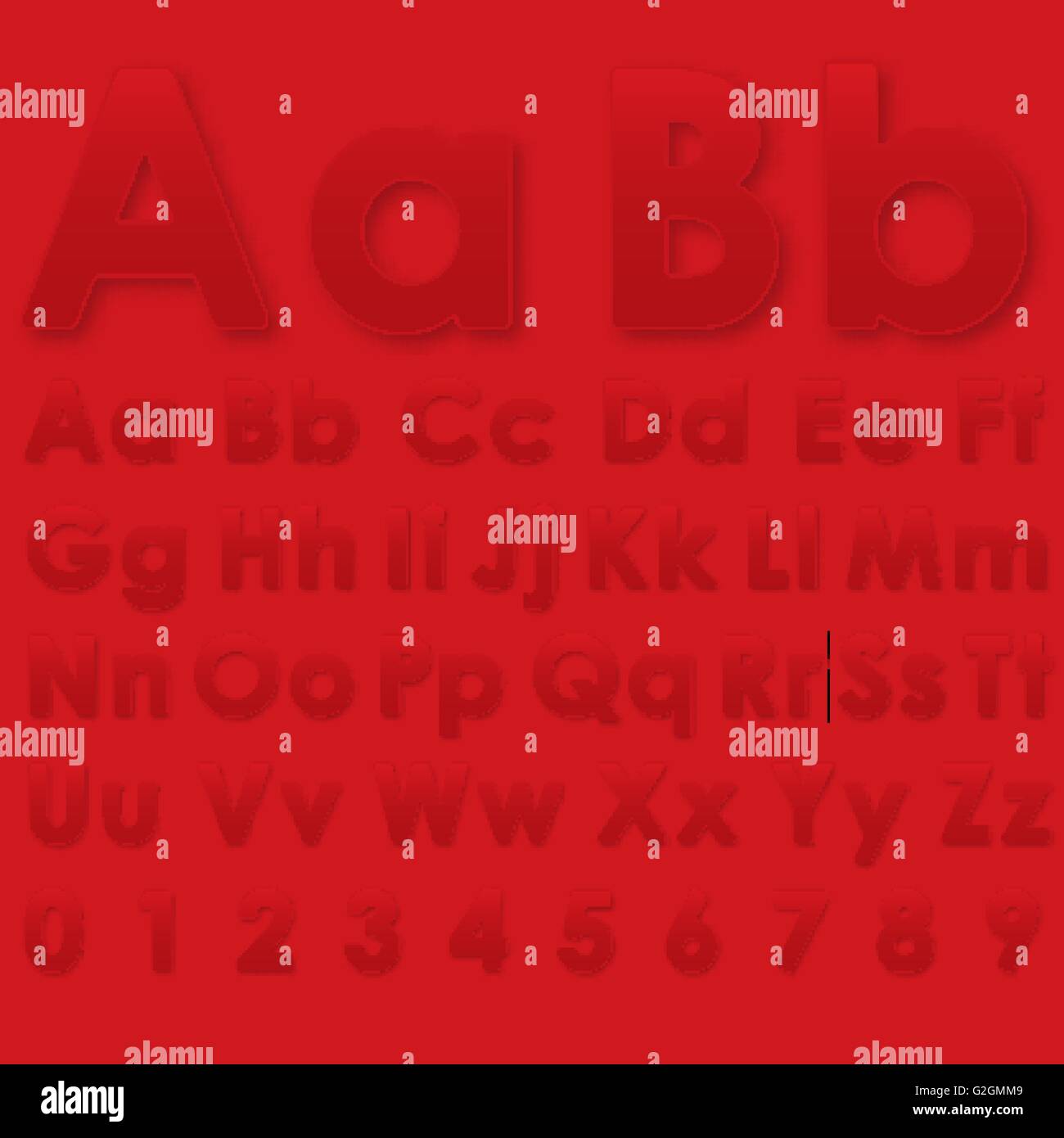 Alphabet pseudo 3d letters on a red Stock Vector Image & Art - Alamy
