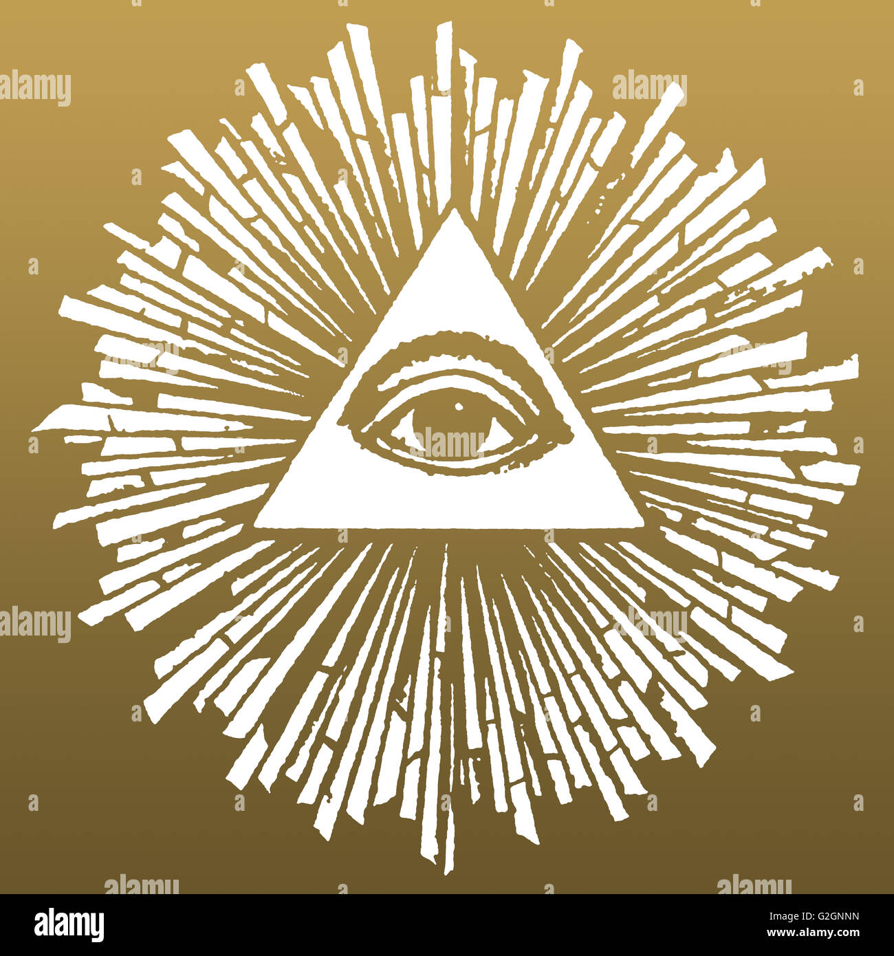 The eye of providence and the freemasonry symbols hi-res stock ...