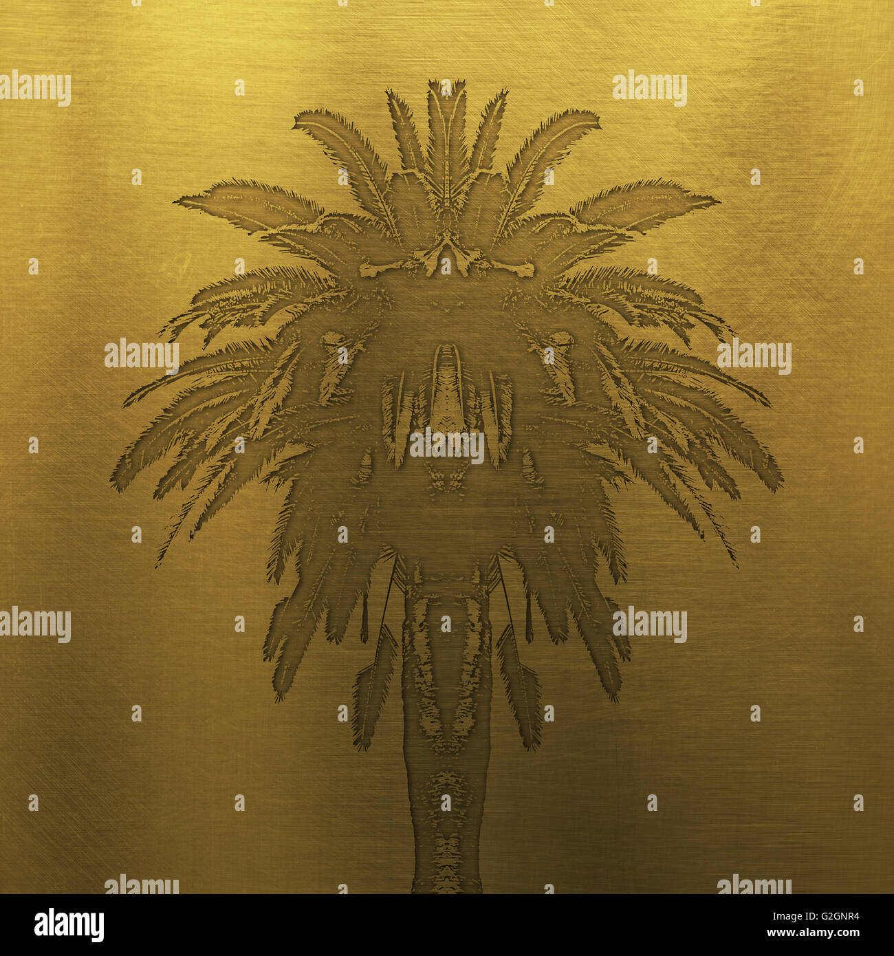Golden Palm Tree Stock Photo - Alamy