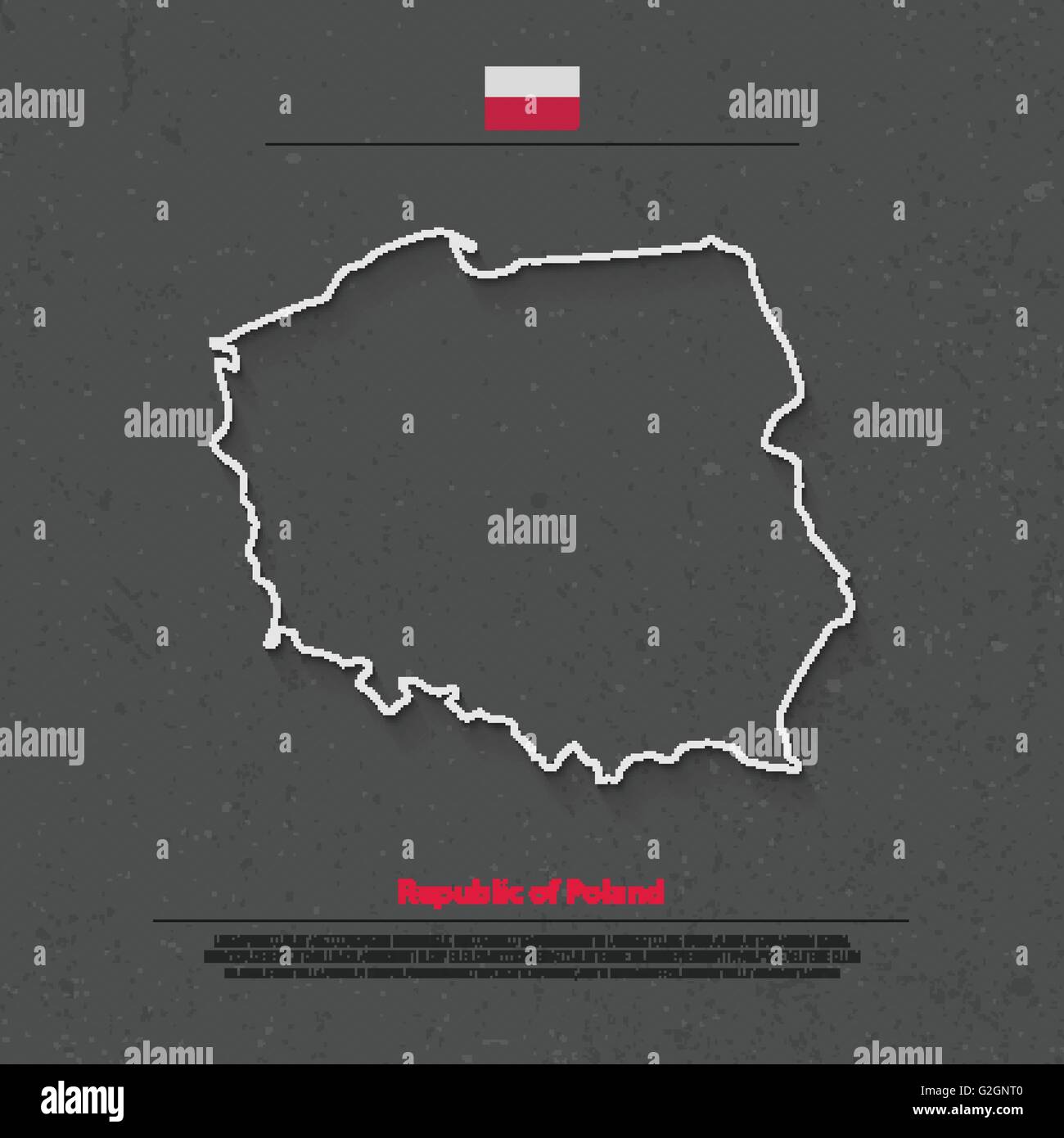 Poland polish country map outline hi-res stock photography and images ...