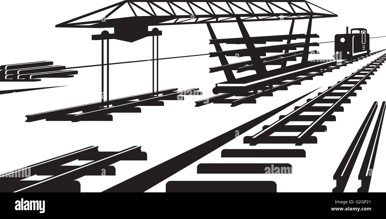 Railway installation Stock Vector Images - Alamy