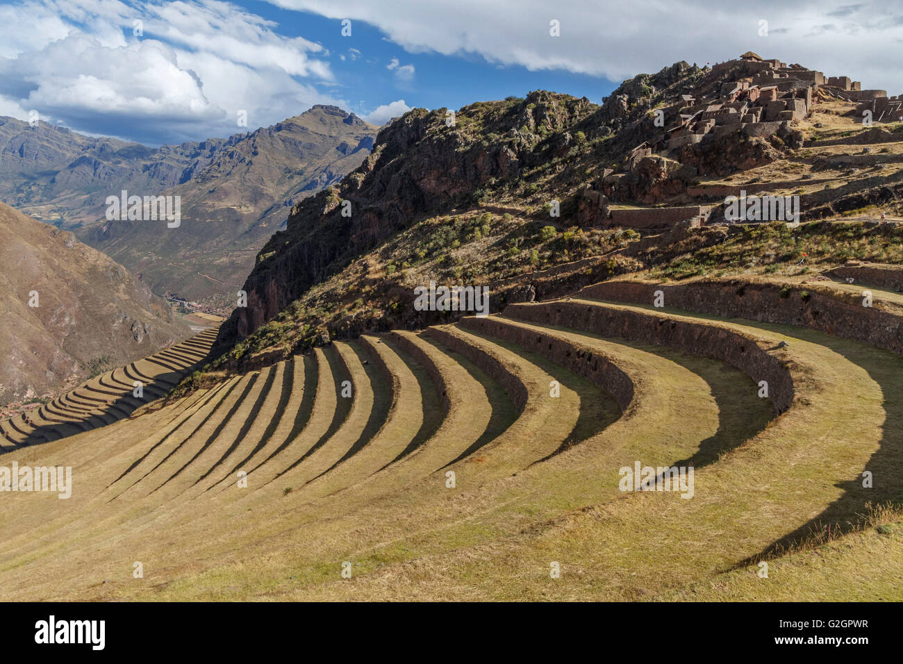 Inca Ruins and Terraces, Pisac, Peru Stock Photo - Alamy