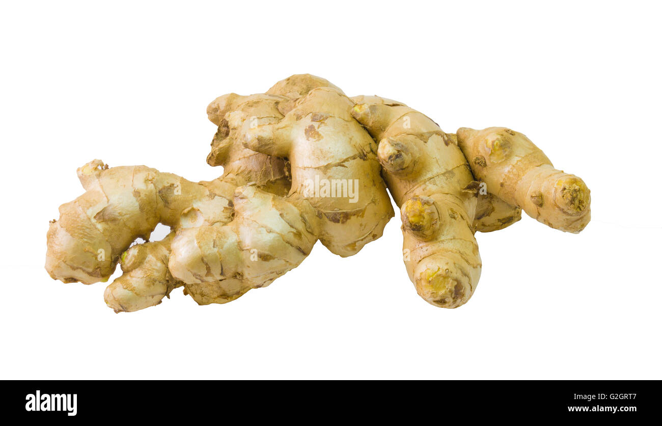 Fresh Ginger isolated on white background close up Stock Photo - Alamy