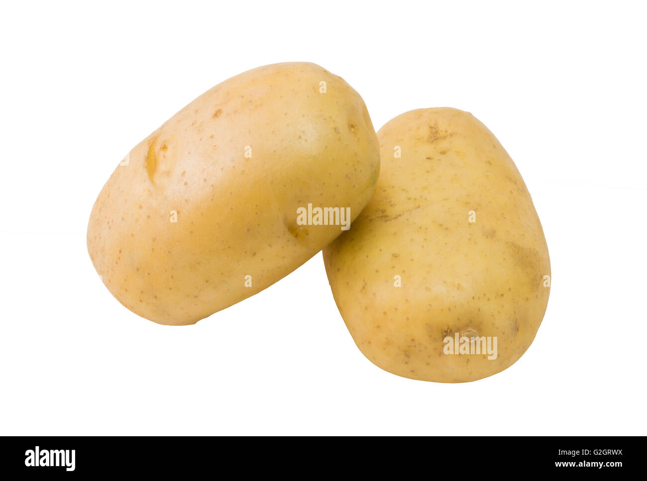 Close up fresh potatoes isolated Cut Out Stock Images & Pictures - Alamy
